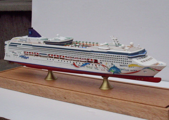 China Norwegian Dawn Cruise Ship 3d Model Ivory White Color , Carbon Fibre Hull Material supplier