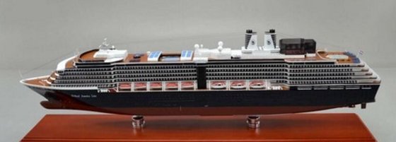 China MS Zuiderdam Cruise Ship  Models Ivory White Color For Outdoor Exhibition supplier