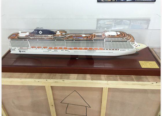 China Ivory White MSC Splendida Cruise Ship Model Speed Boats With ABS Hand Carving supplier