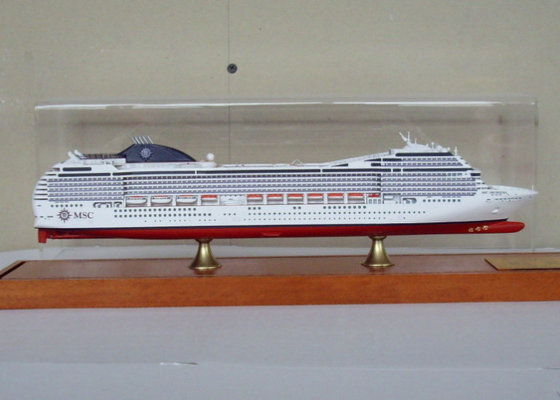 China MSC Musica Cruise Ship Mediterranean Cruises Ship Models With Alloy Diecast Anchor Material supplier