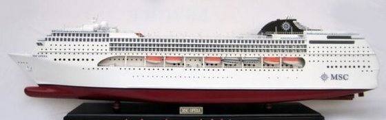 China High End Mediterranean Cruises Ship Models , MSC Opera Cruise Ship Model Container Ship supplier