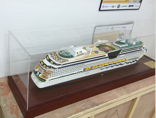 China Aida Cruises Cruise Ship Models  Composite Paint ship model supplier