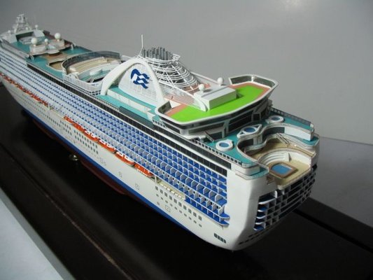 Ivory White Plastic Cruise Ship Models With Crown Princess Cruise Ship Series supplier