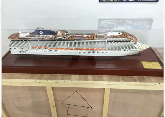 Ivory White MSC Splendida Cruise Ship Model Speed Boats With ABS Hand Carving supplier