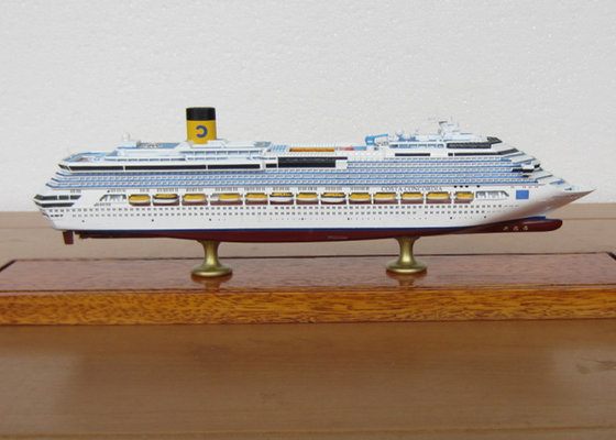 Scale 1:900 Outdoor Decoration Costa Concordia Model , Cruise Ship Business Model supplier