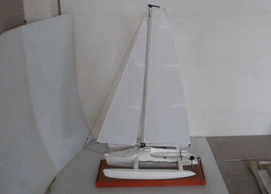 Sail Catamaran Ship Model , Wooden Boat Models For Club Decoration supplier