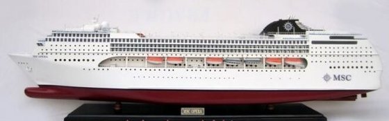 High End Mediterranean Cruises Ship Models , MSC Opera Cruise Ship Model Container Ship supplier